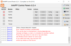【XAMPP】Apacheが突然起動できなくなった時に確認すること｜Code for Fun