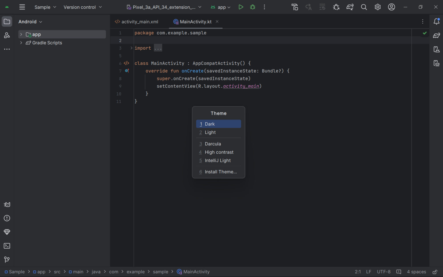 【Android Studio】テーマカラーの変更方法｜Code for Fun